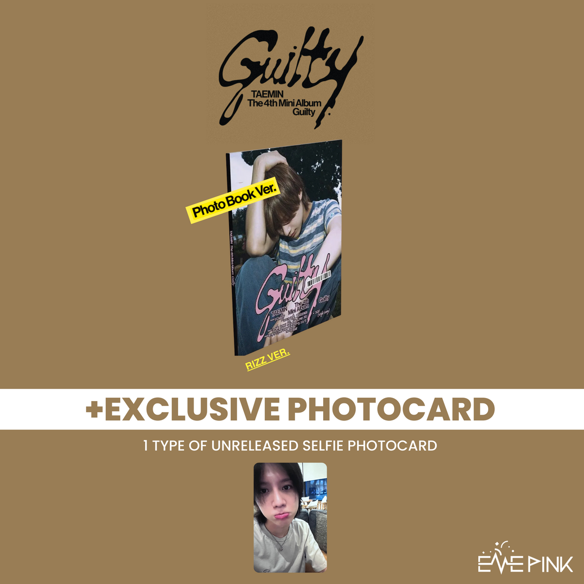 TAEMIN (태민) 4TH MINI ALBUM - [GUILTY] (PHOTO BOOK VER. +EXCLUSIVE PHOT ...