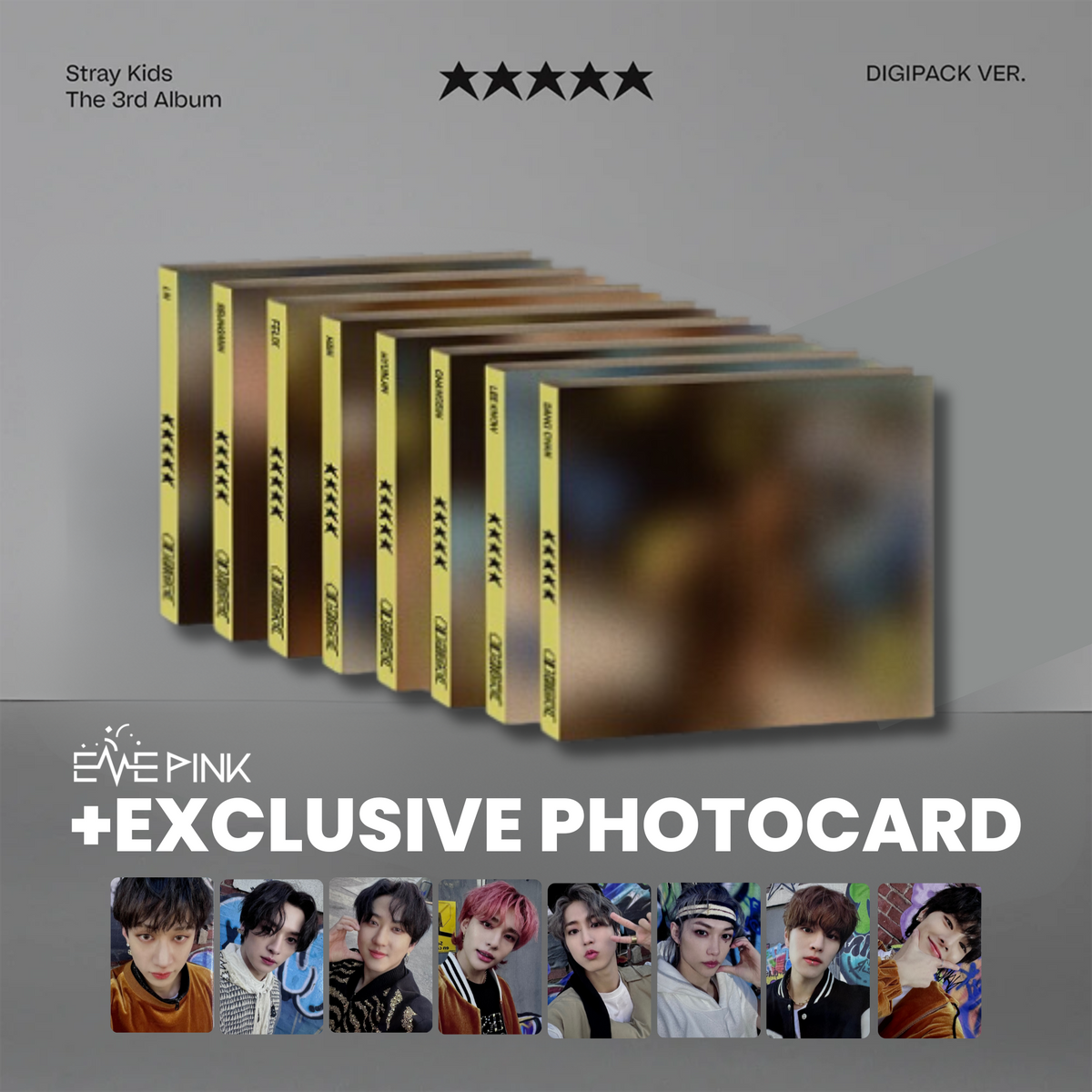 STRAY KIDS (스트레이키즈) 3RD ALBUM - [★★★★★ 5 STAR] (Digipack Ver.) (+ EXCL ...