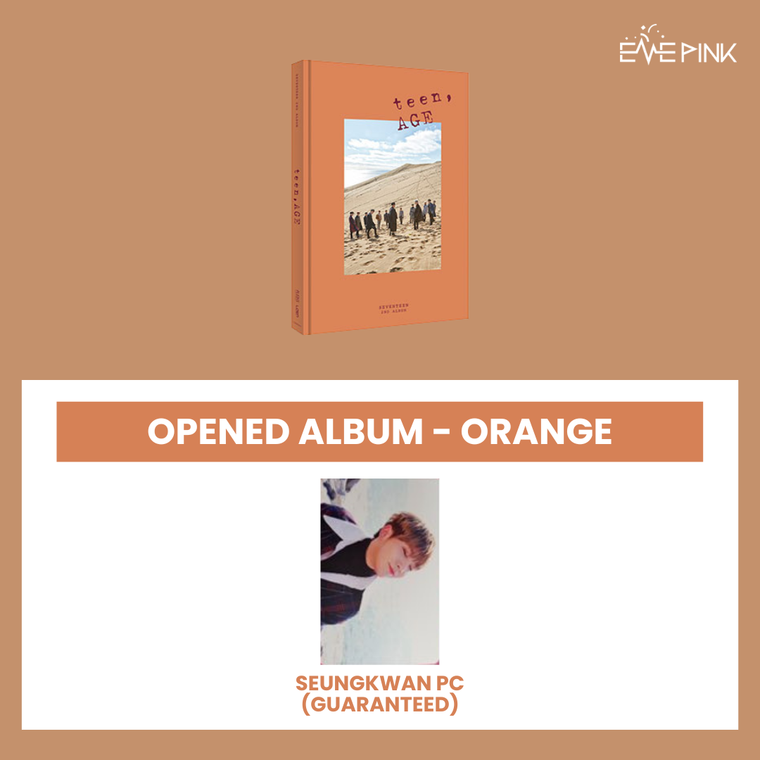 SEVENTEEN (세븐틴) 2ND ALBUM - [TEEN, AGE] (RE-RELEASE) (ORANGE VER. : OP ...
