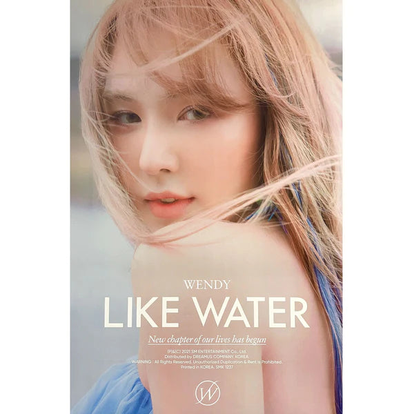 WENDY (RED VELVET) - LIKE WATER (CASE VER) OFFICIAL POSTER - CONCEPT 1 ...