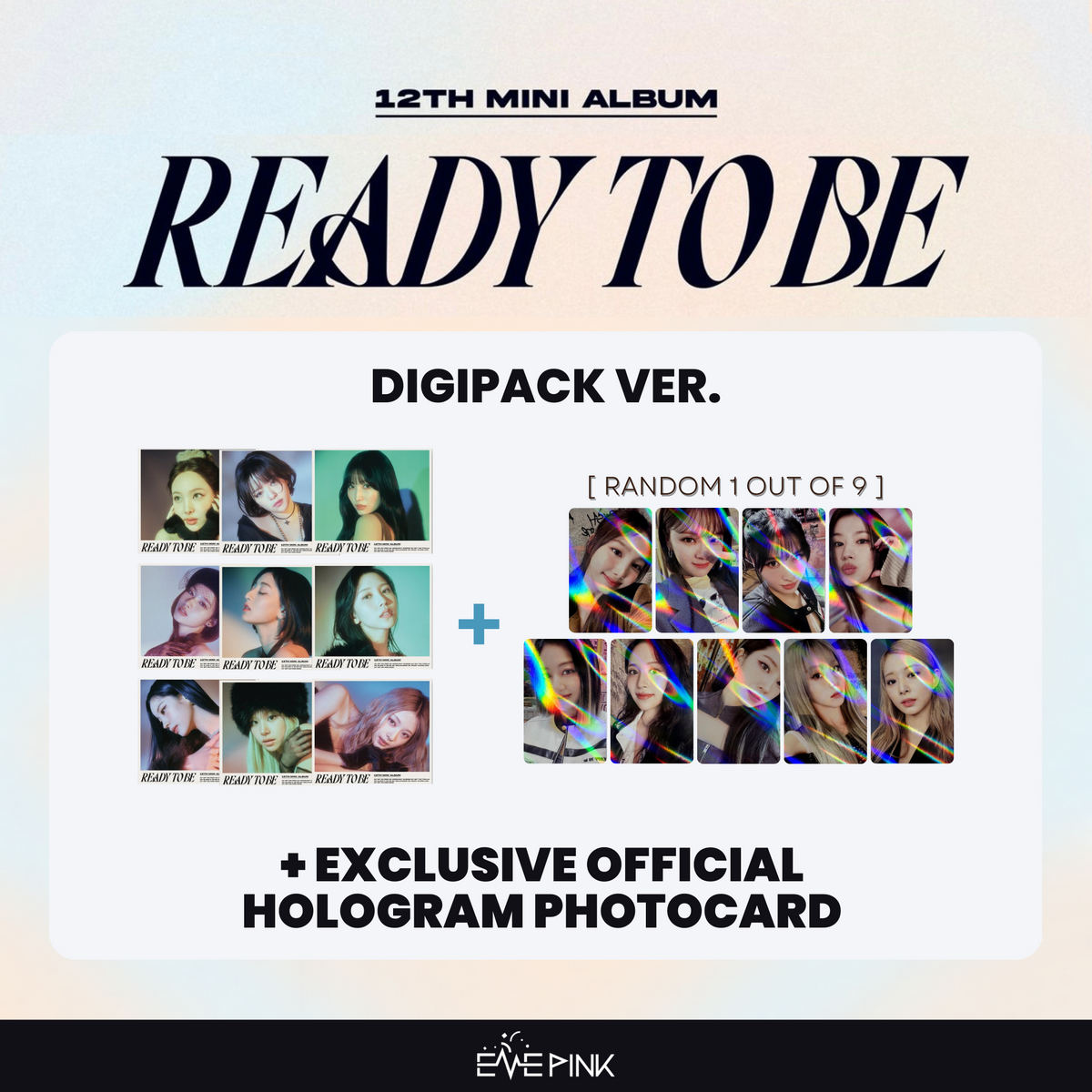 TWICE (트와이스) 12TH MINI ALBUM - [READY TO BE] (Digipack Ver. + HOLOGRAM ...